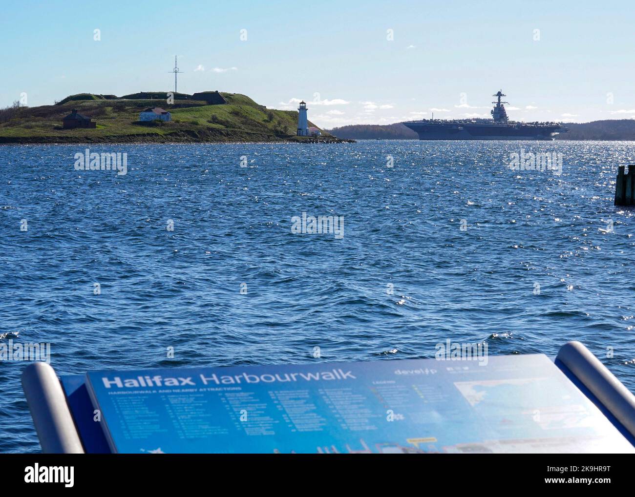 HALIFAX, Nova Scotia (Oct. 28, 2022) – The flagship of the USS Gerald R ...