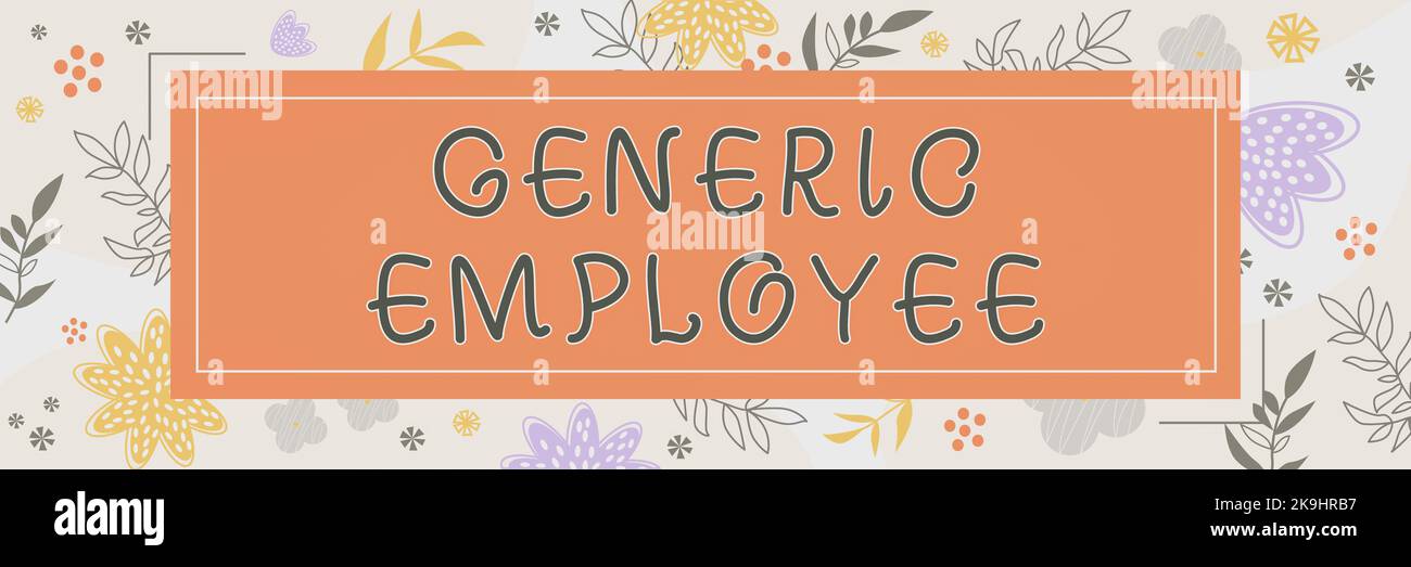 Text showing inspiration Generic Employee. Conceptual photo certificate ...