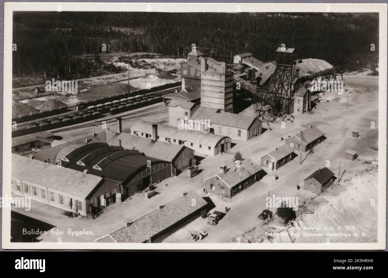 Air picture over Boliden's mining facility Stock Photo - Alamy