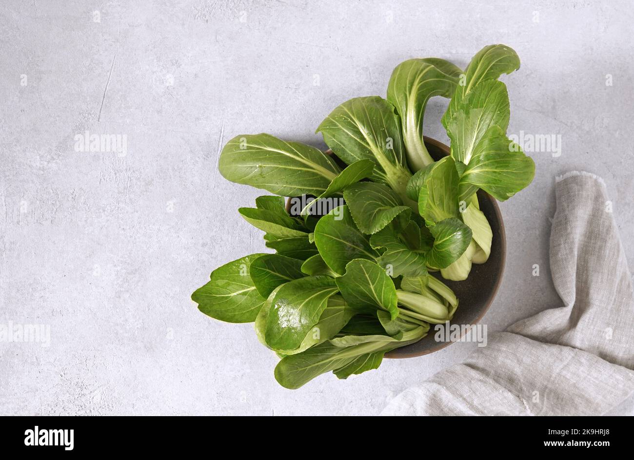 Fresh pok choy in bowl food hi-res stock photography and images - Alamy
