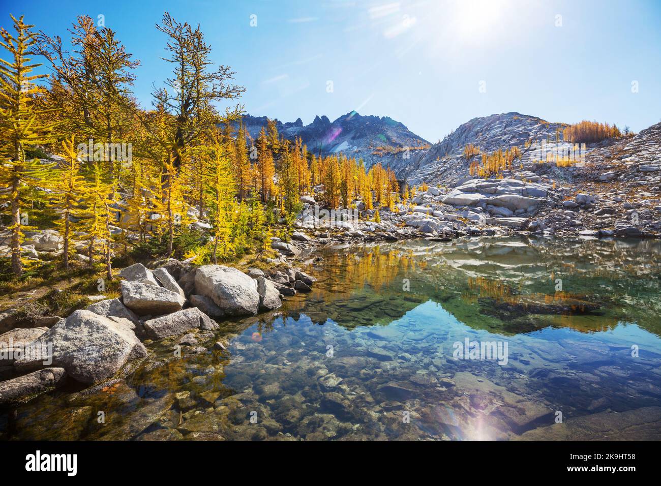 Beautiful Alpine lakes wilderness area in Washington, USA Stock Photo ...