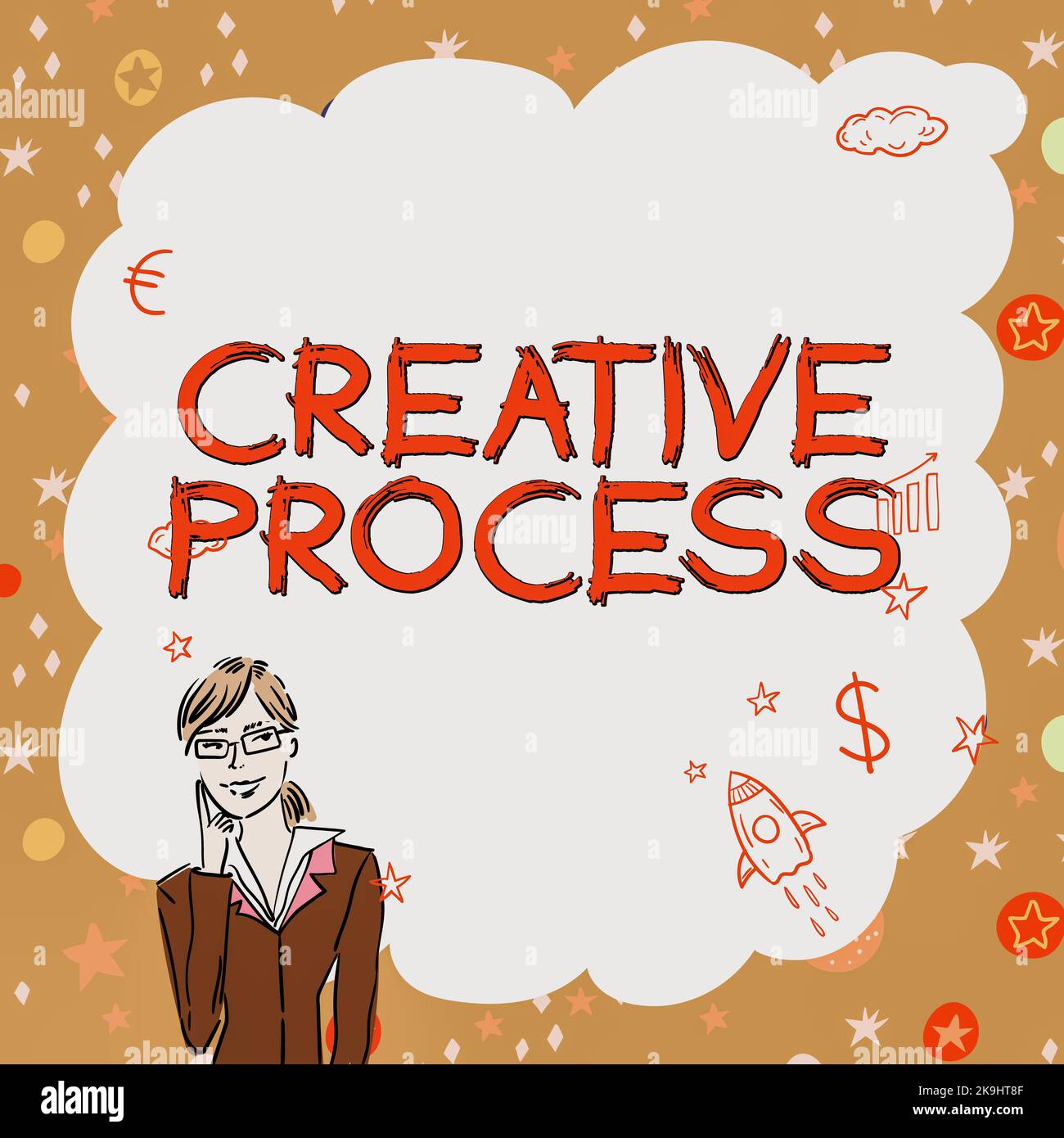 Text caption presenting Creative Process. Business approach connecting ...