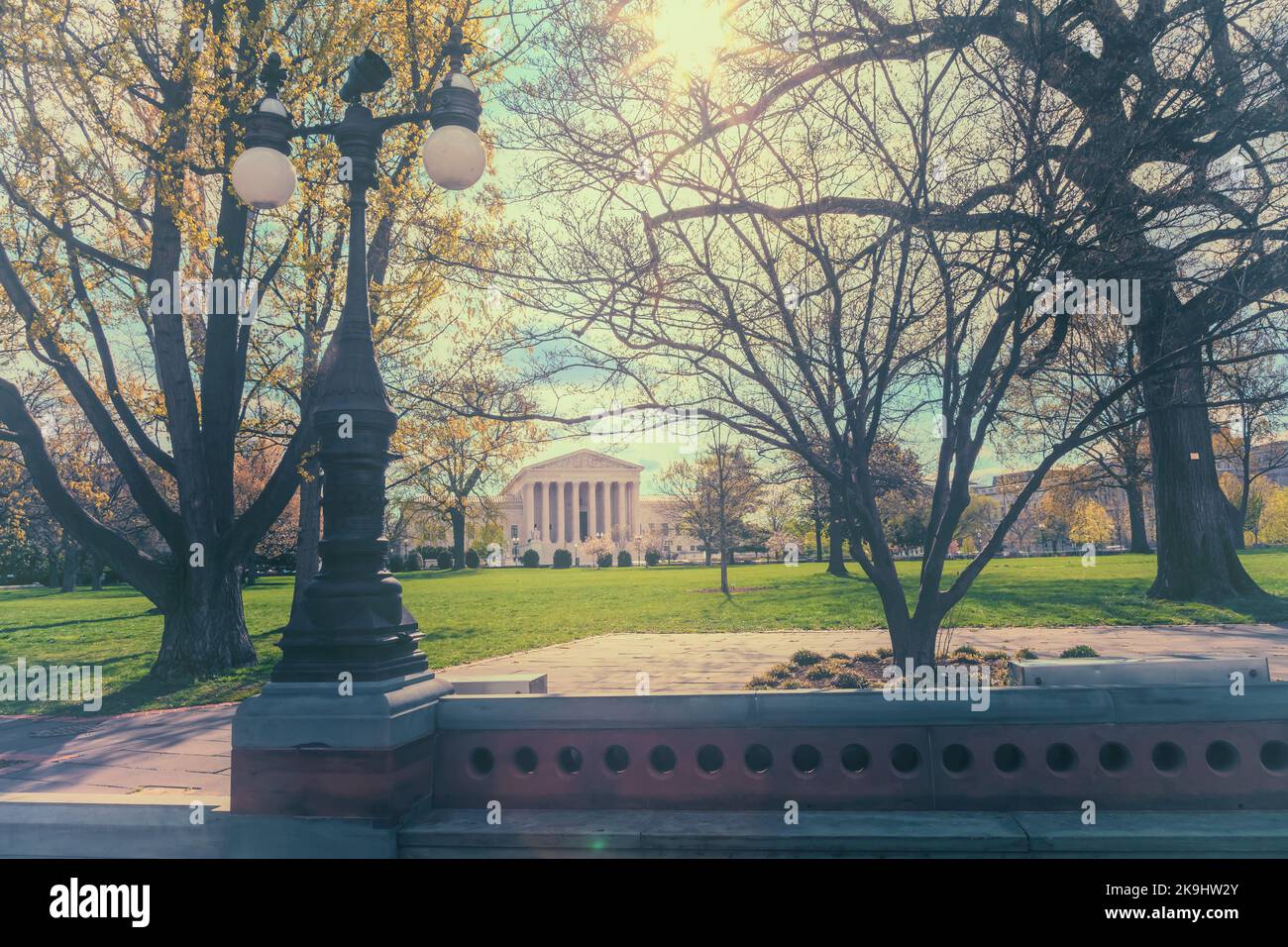 Green trees framing historical building hi-res stock photography and ...