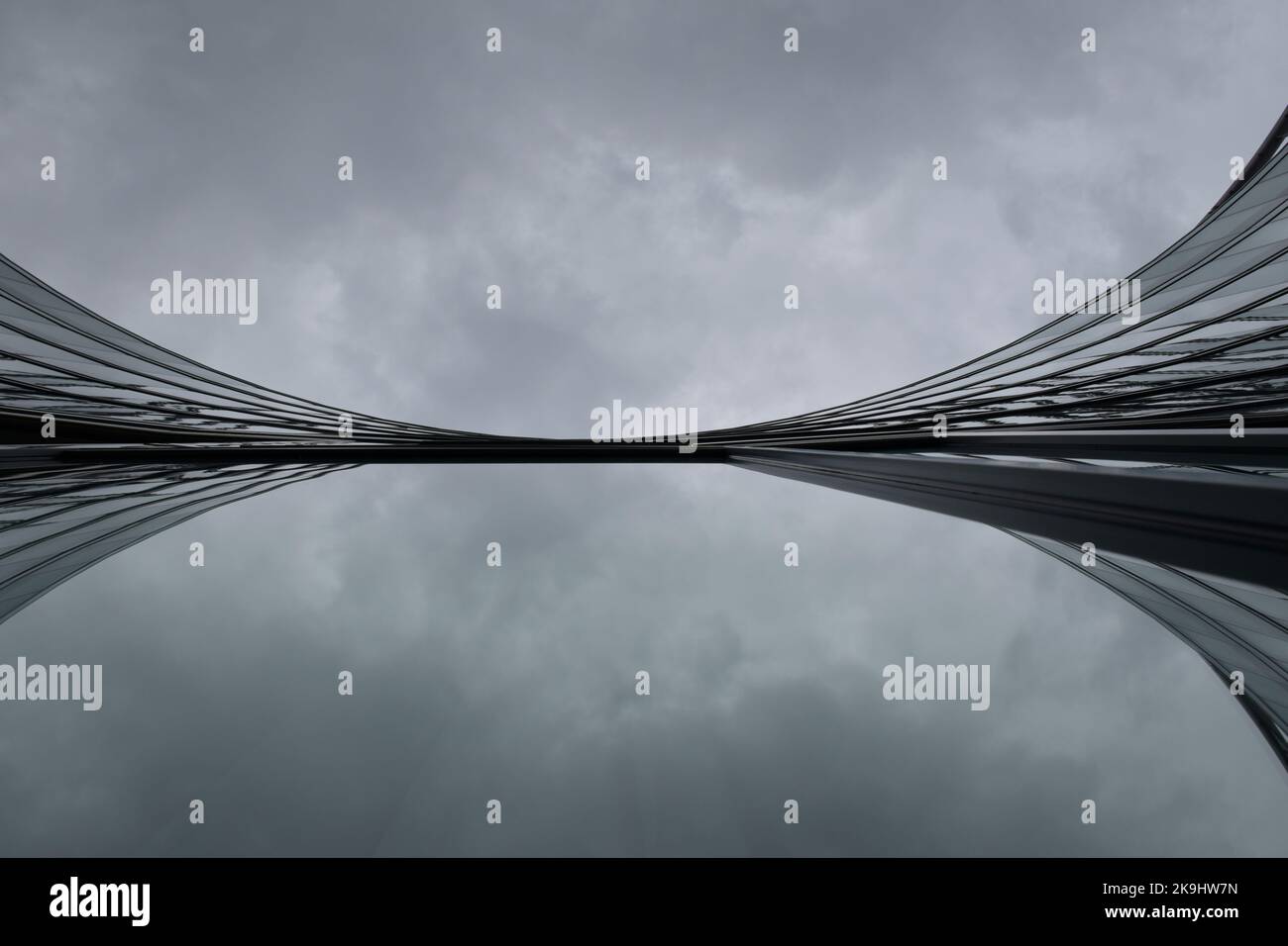 6. Steel and glass structure and its reflection Stock Photo - Alamy