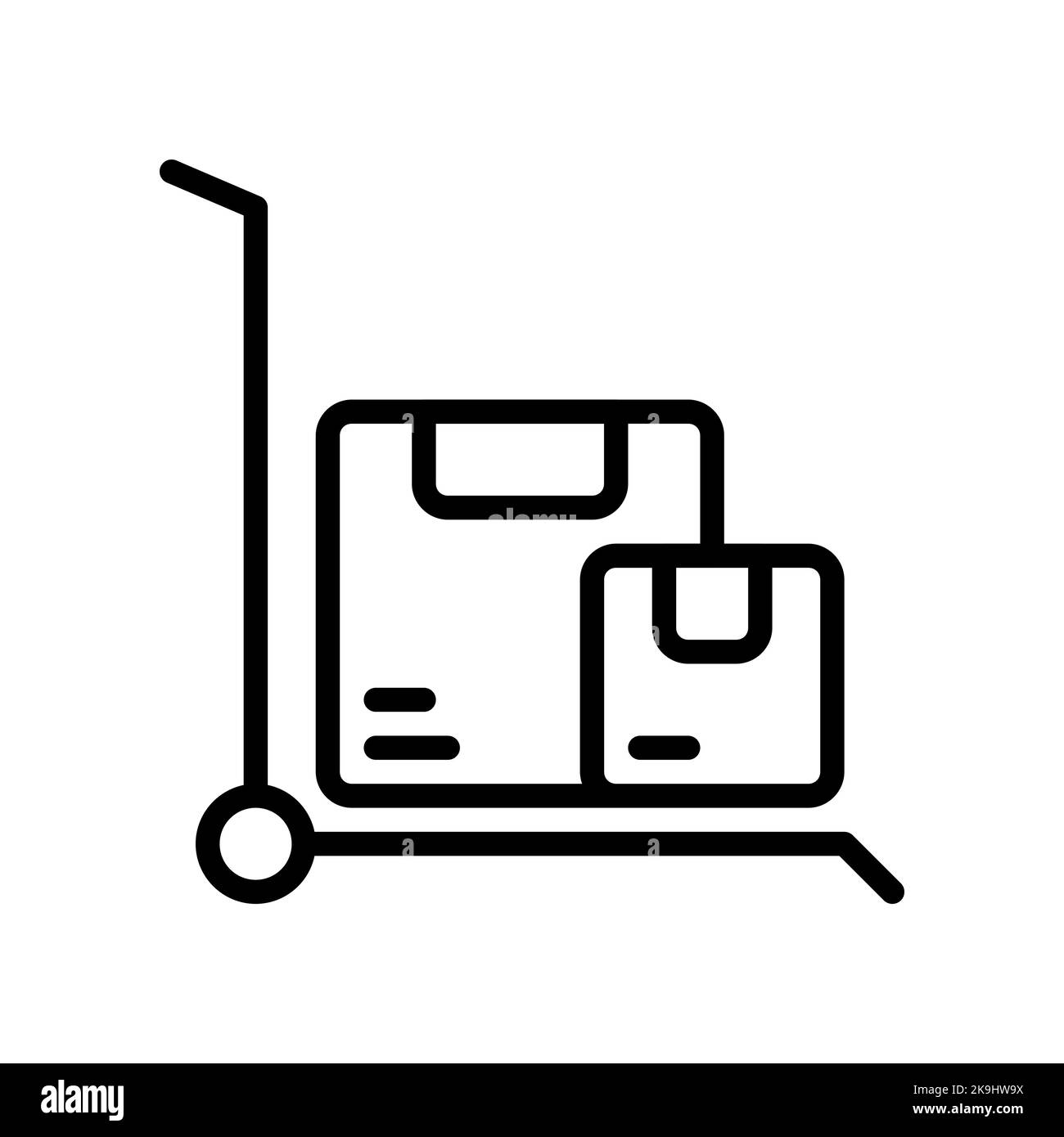 trolley icon, to transport heavy goods to their destination Stock ...
