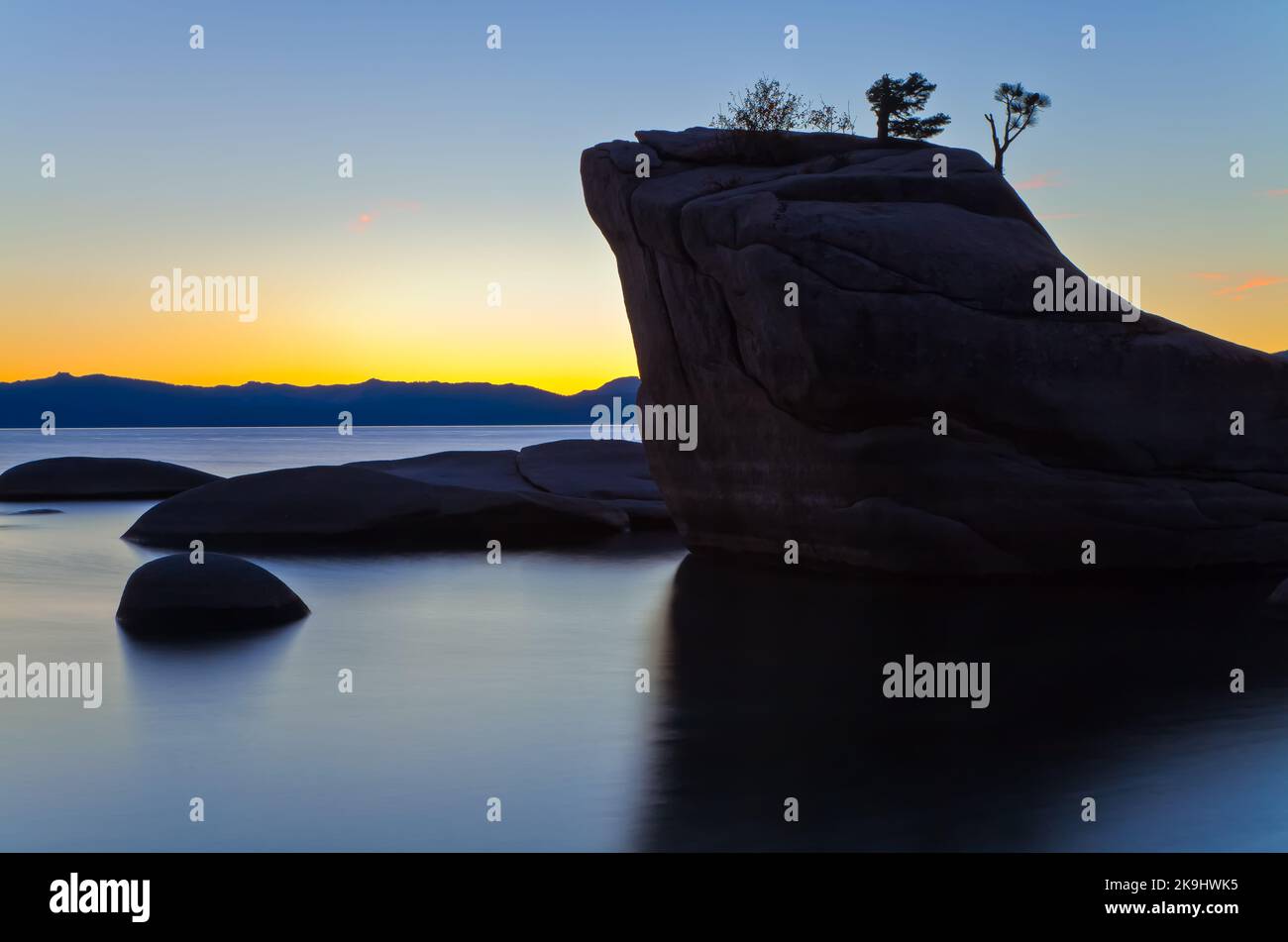 Beautiful rock formations at Lake Tahoe State Park, Nevada, USA, at ...