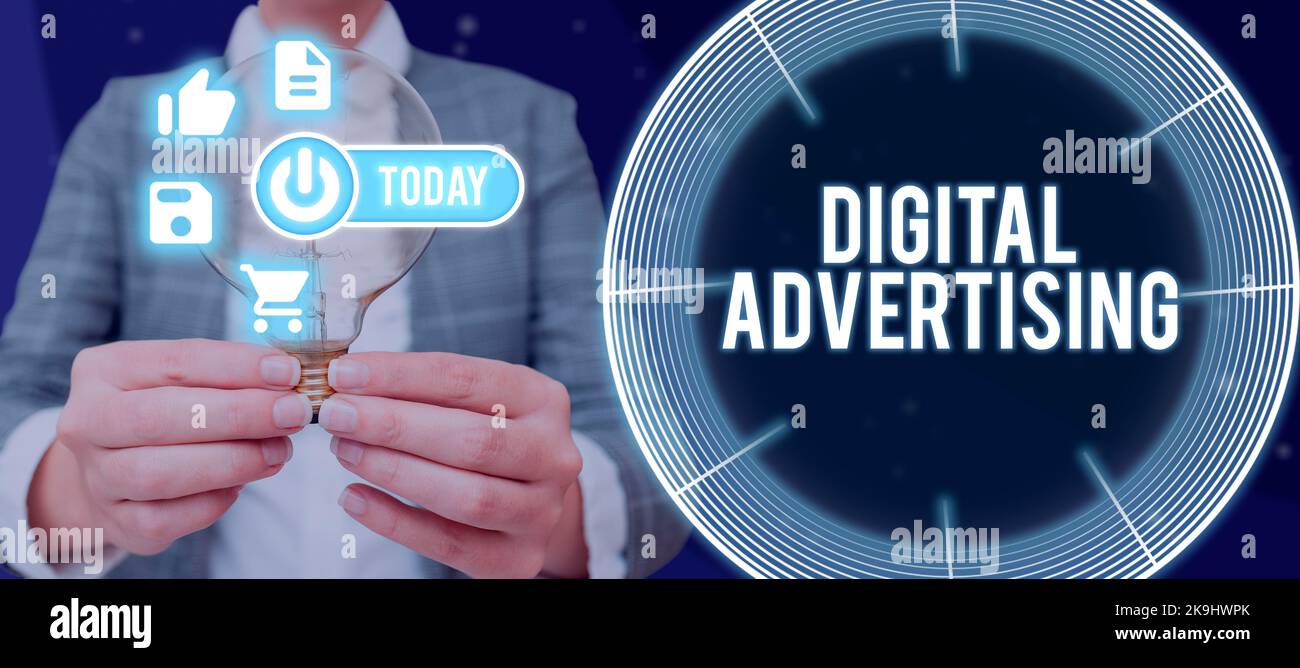 Writing displaying text Digital Advertising. Word Written on Group of ...