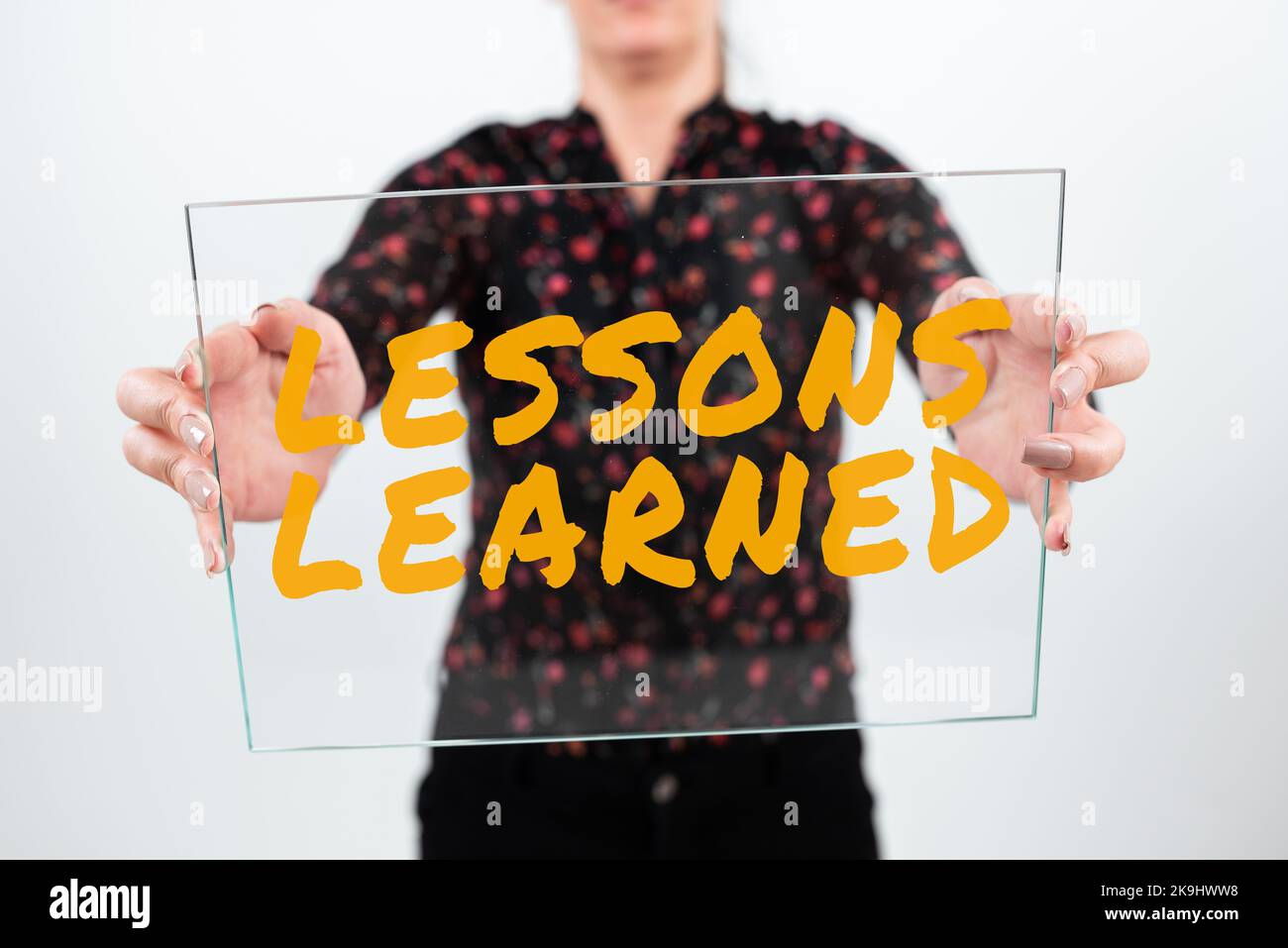 Text caption presenting Lessons Learned. Business idea experiences garnered from understanding ...