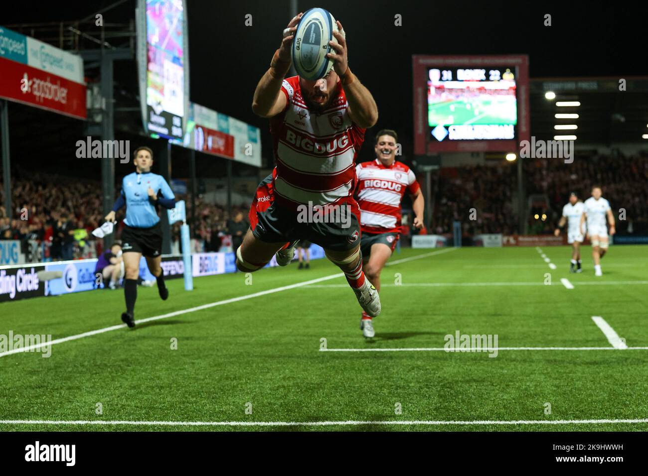 Gloucester, UK. 28th Oct, 2022. Lewis Ludlow, captain of Gloucester ...