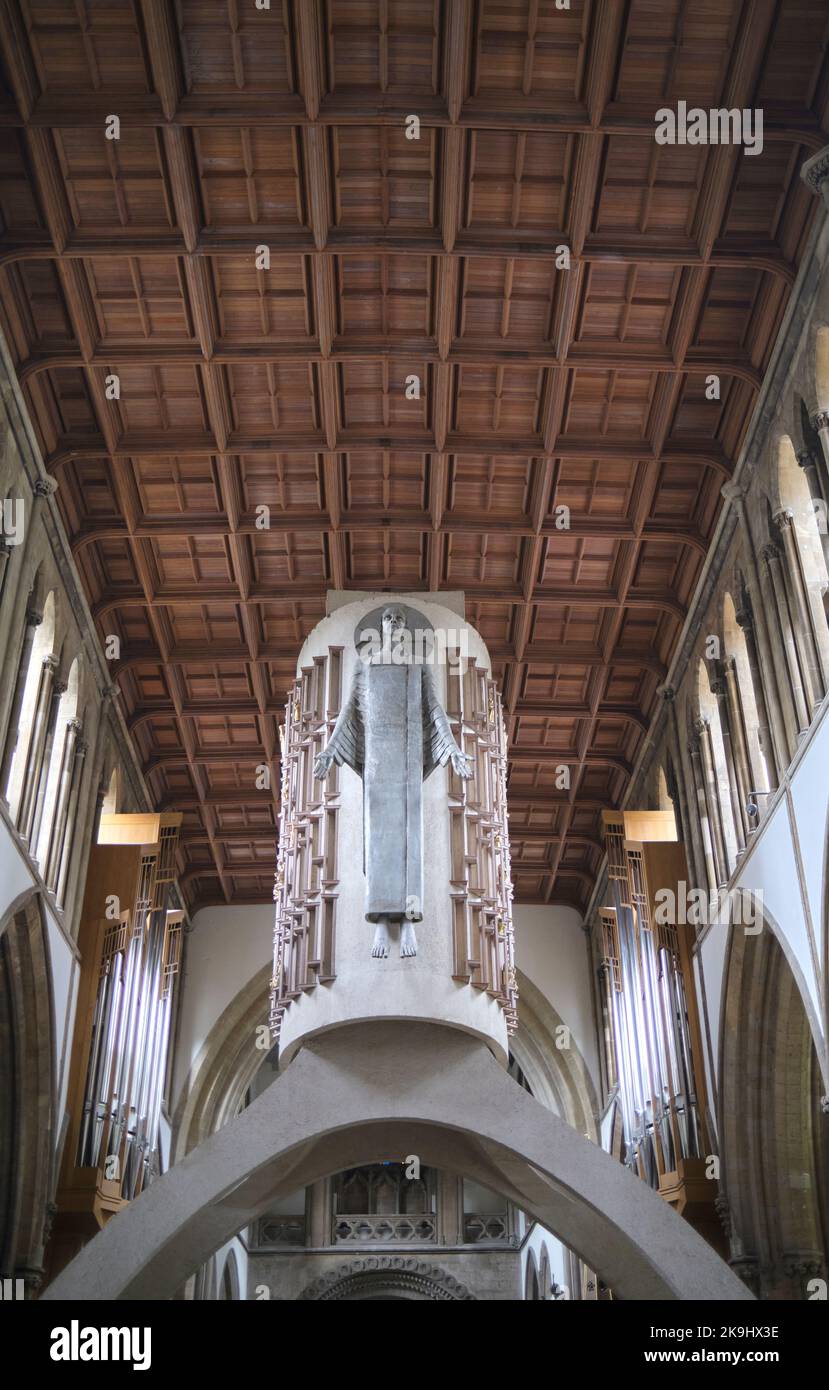Majestas by Jacob Epstein Llandaff Cathedral Cardiff South Wales UK ...