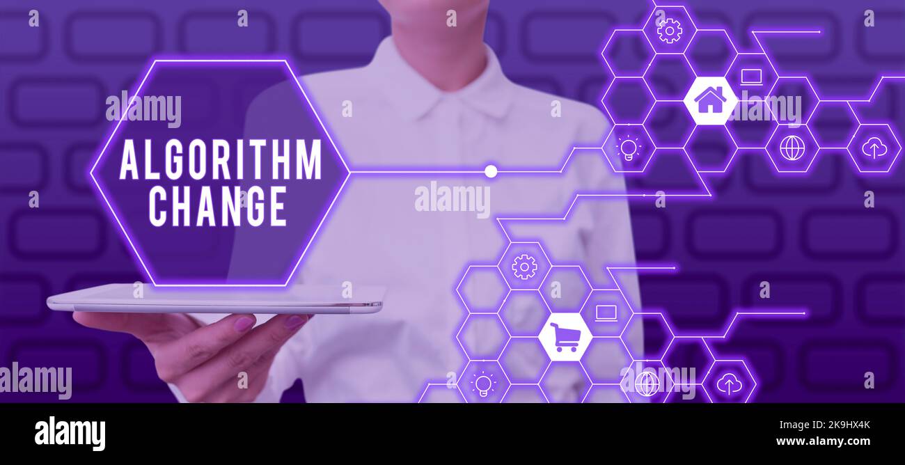 Sign displaying Algorithm Change. Business approach managed investment ... Sign displaying Algorithm Change. Business approach managed investment ...