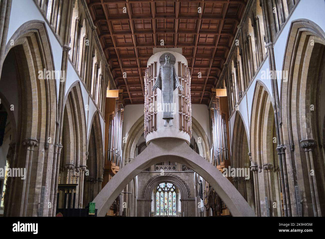 Majestas by Jacob Epstein Llandaff Cathedral Cardiff South Wales UK ...