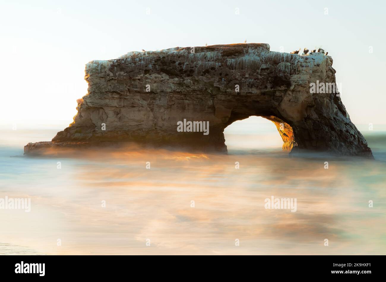 Natural Bridge Rock at Natural Bridge State Beach in Santa Cruz ...
