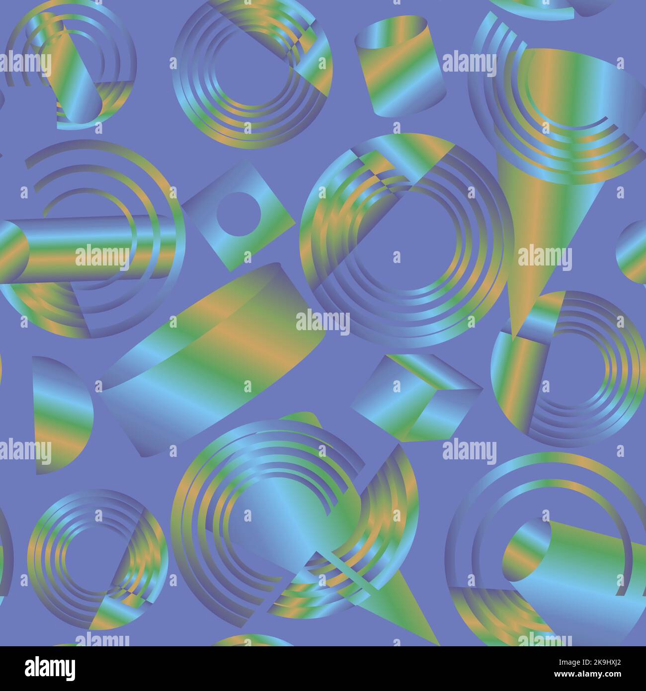 seamless pattern with different colored geometric shapes and shapes ...