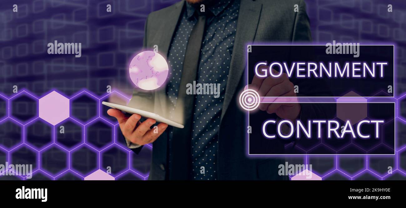 Conceptual display Government Contract. Internet Concept Introduce New ...
