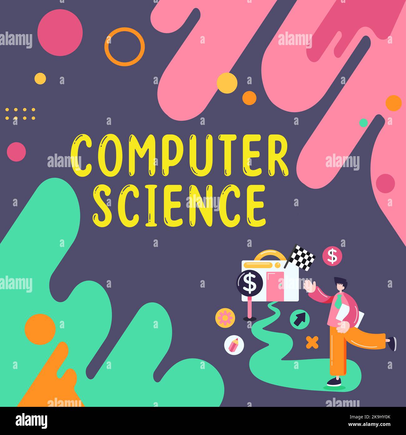 Sign displaying Computer Science. Business idea instruct and help users ...