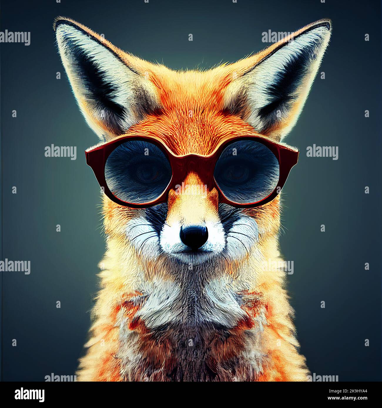 Fox wearing glasses hi-res stock photography and images - Alamy