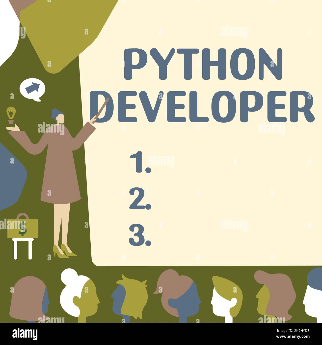 Sign displaying Python Developer. Business approach employees are ...