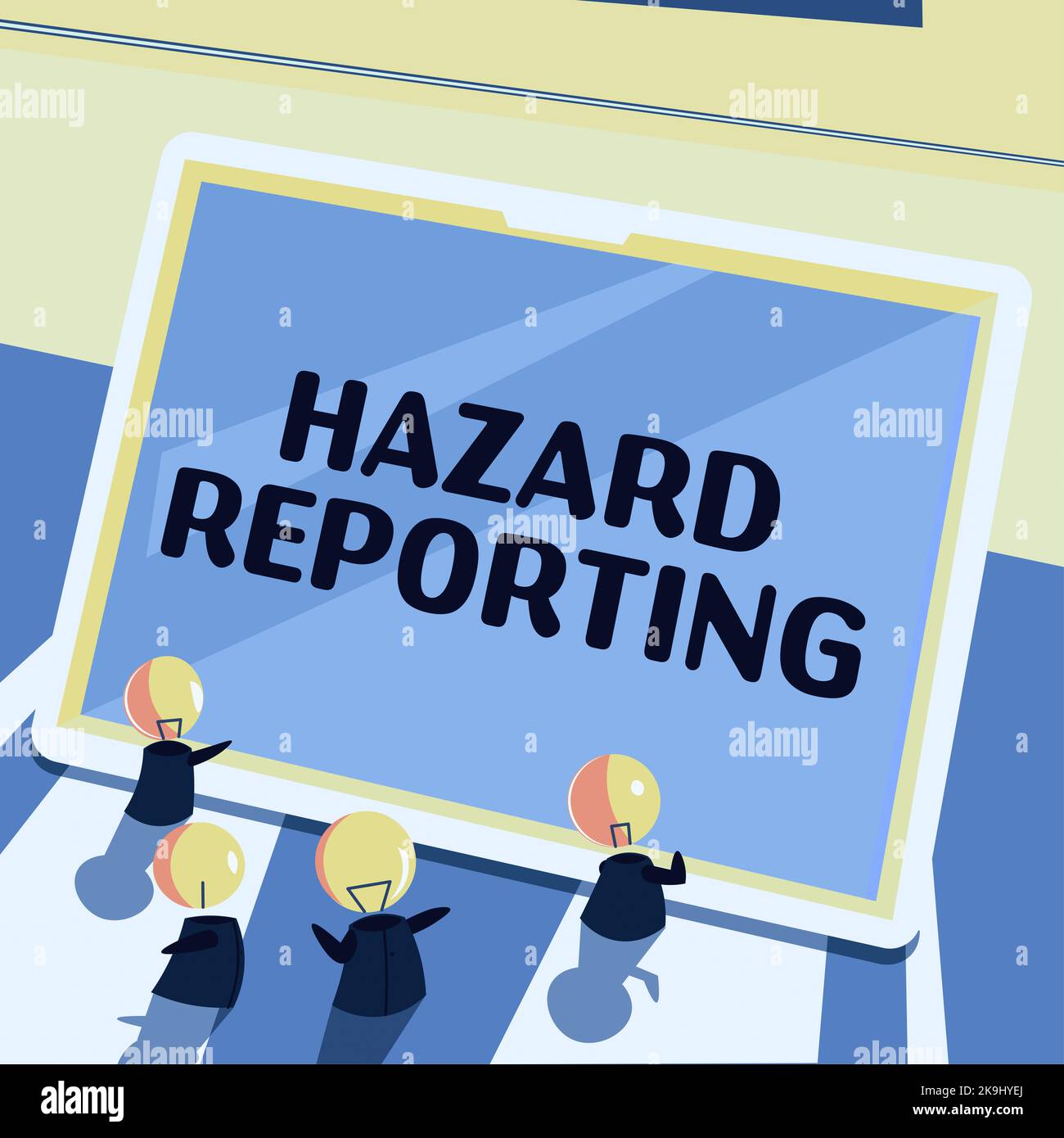 Sign displaying Hazard Reporting. Business approach partial or total ...