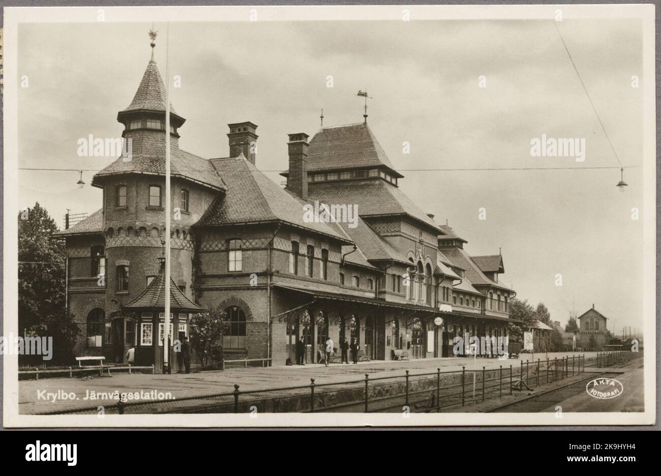 The railway station in Krylbo Stock Photo - Alamy