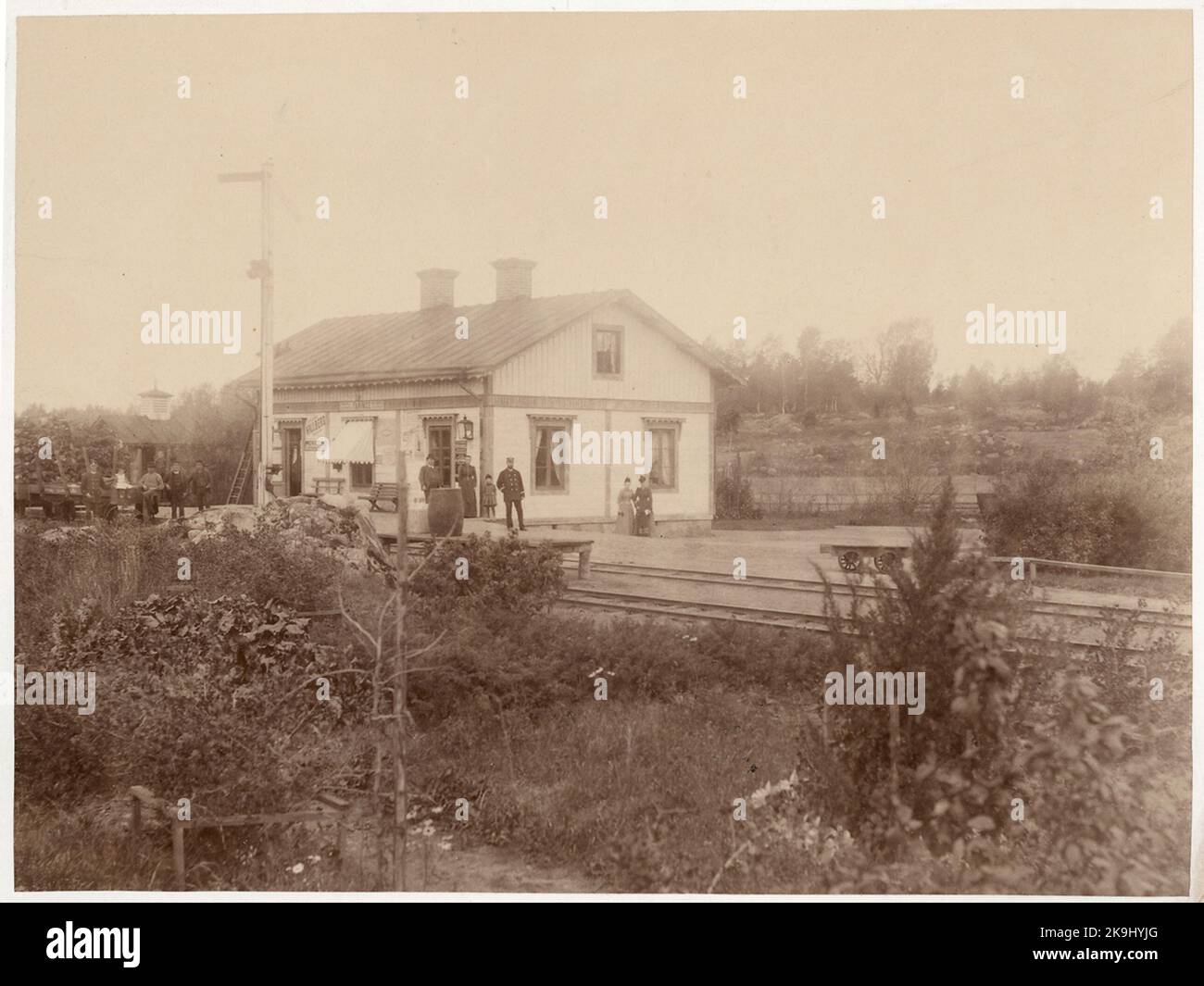 Faringe station at the turn of the century Stock Photo - Alamy