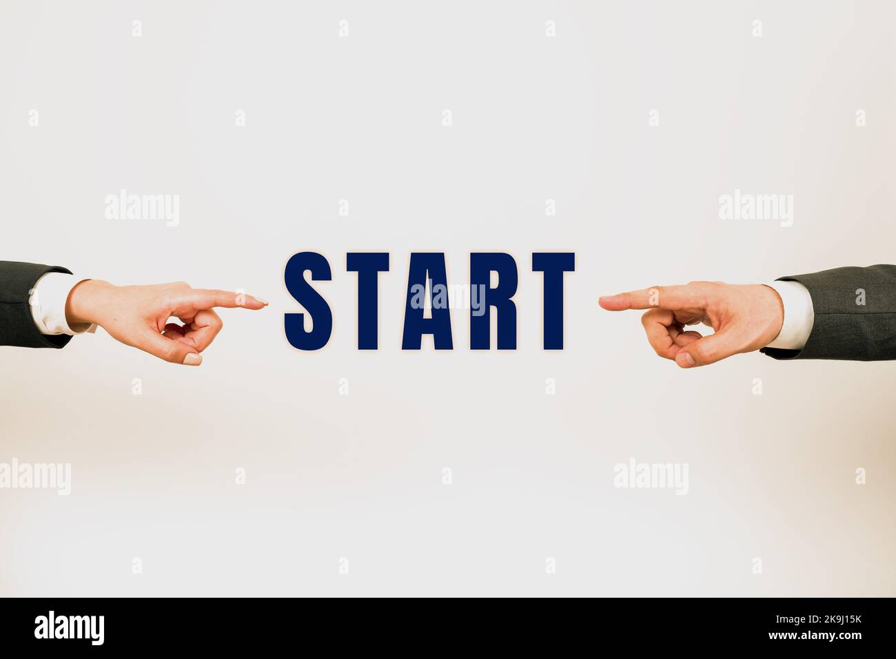 Sign displaying Start. Business overview be reckoned from a particular ...