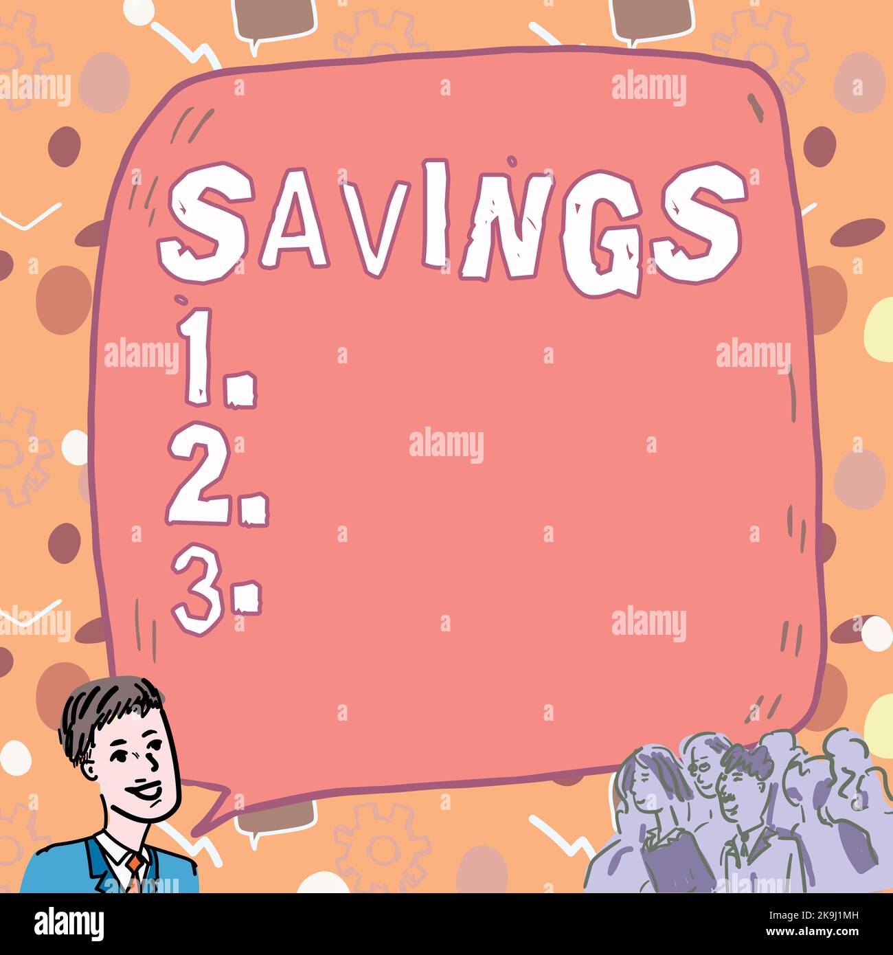 Writing displaying text Savings. Concept meaning process of setting ...