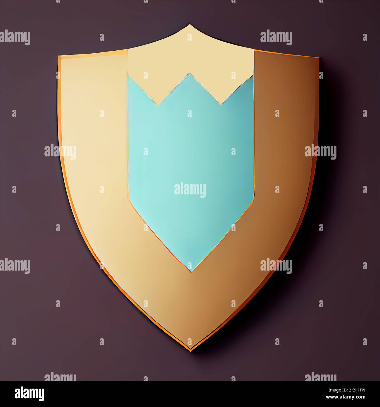 Knight's shield on the wall. Digital illustration Stock Photo - Alamy
