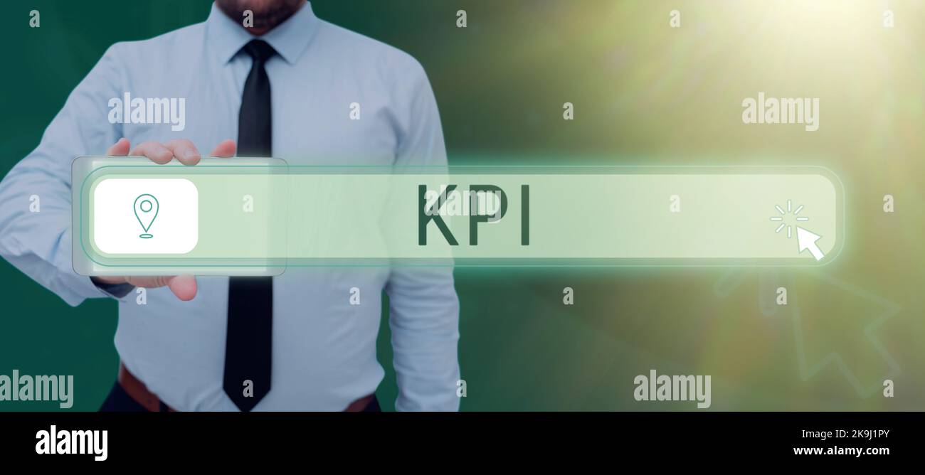 Sign displaying Kpi. Internet Concept demonstrates how effectively ...