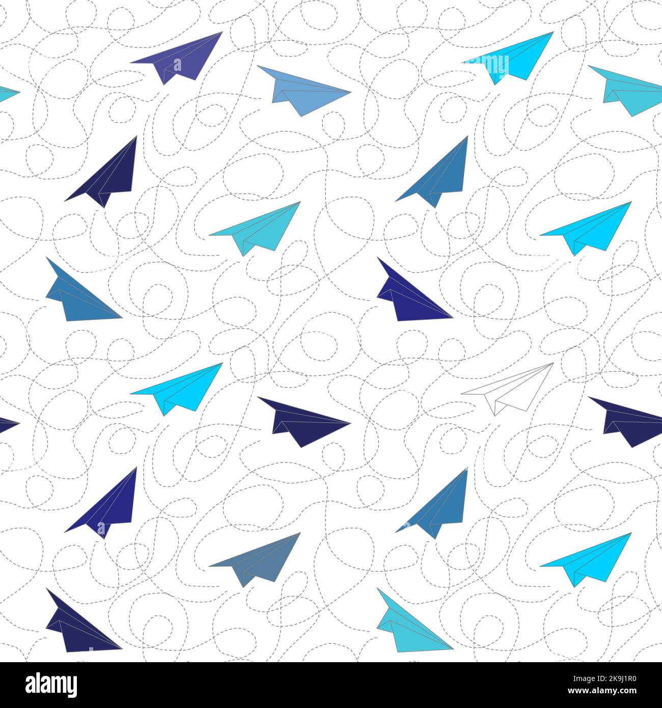Cartoon geometric paper airplanes seamless transport toys pattern for ...