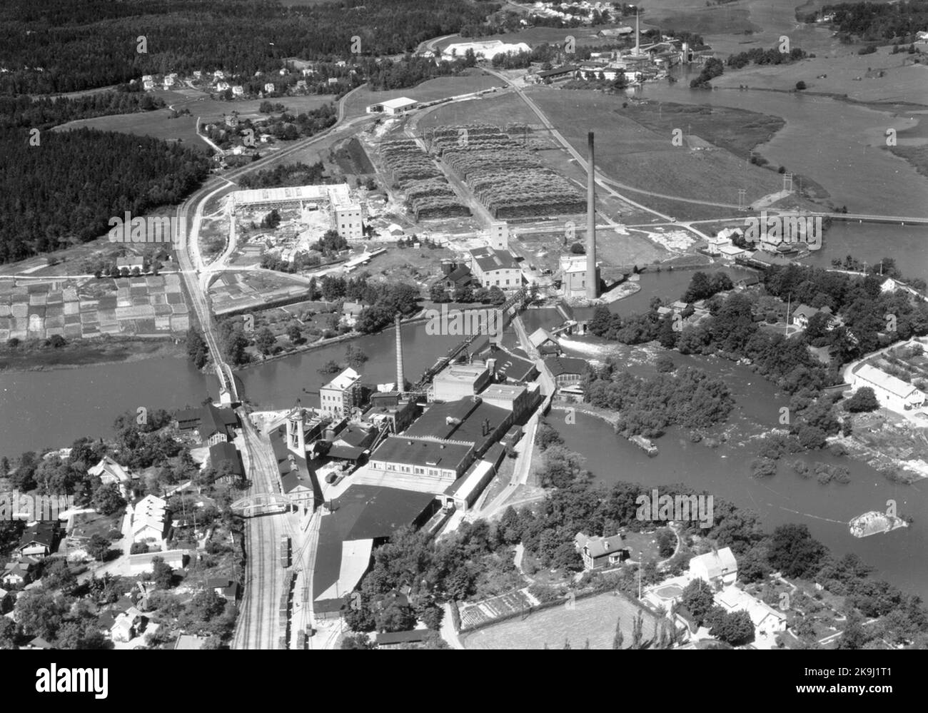 Aerial photo over the mill Stock Photo - Alamy