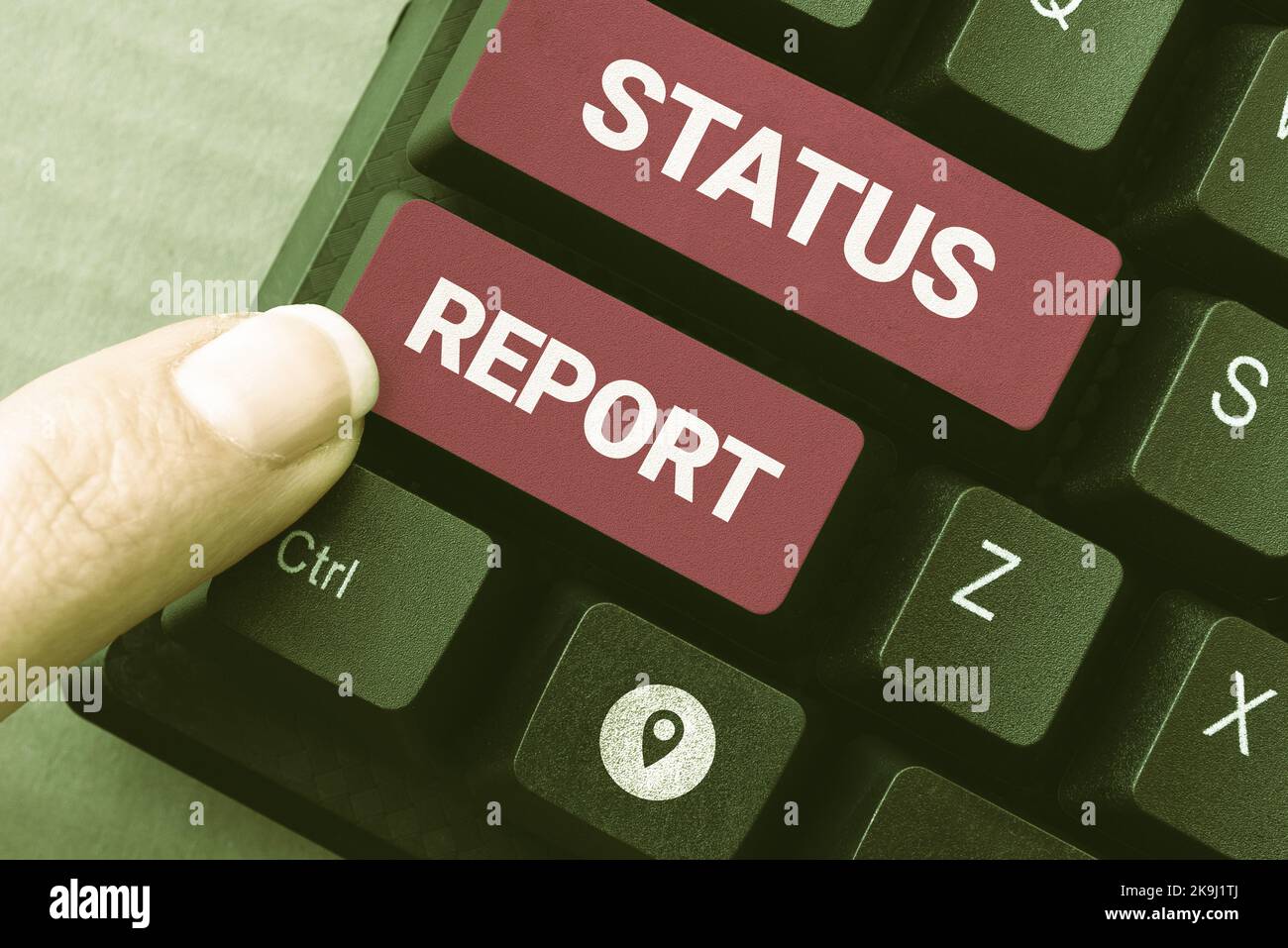 Text sign showing Status Report. Internet Concept not go out for an ...