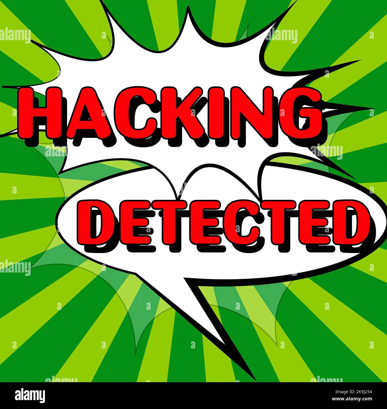 Sign displaying Hacking Detected. Concept meaning activities that seek ...