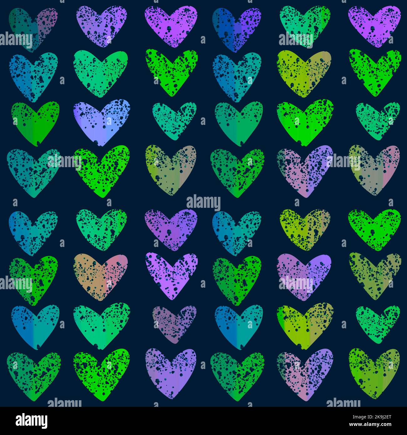 Valentines hearts seamless cartoon pattern for wrapping paper and kids ...