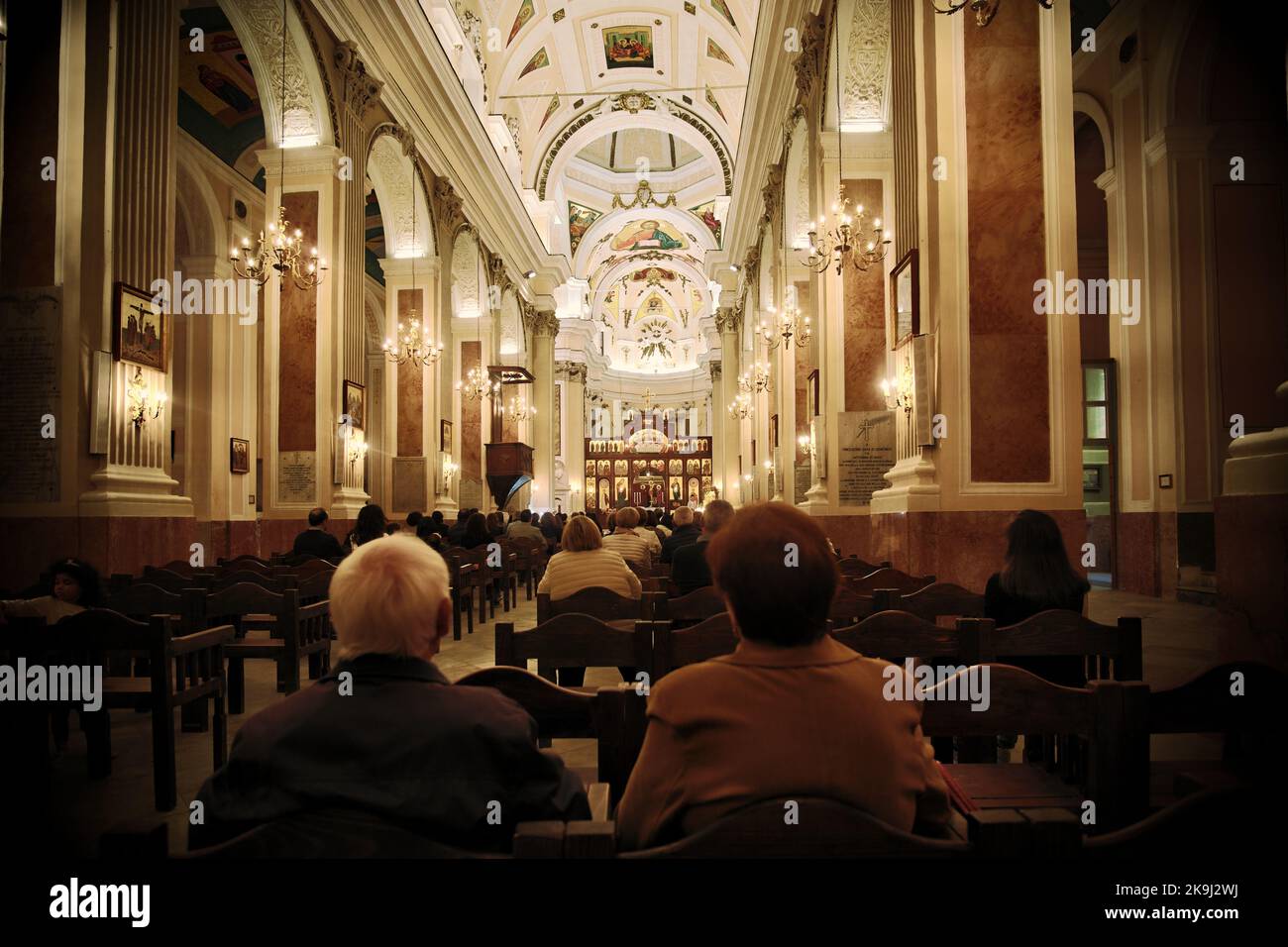 catholic mass of Byzantine Rite in Palazzo Adriano, Western Sicily ...