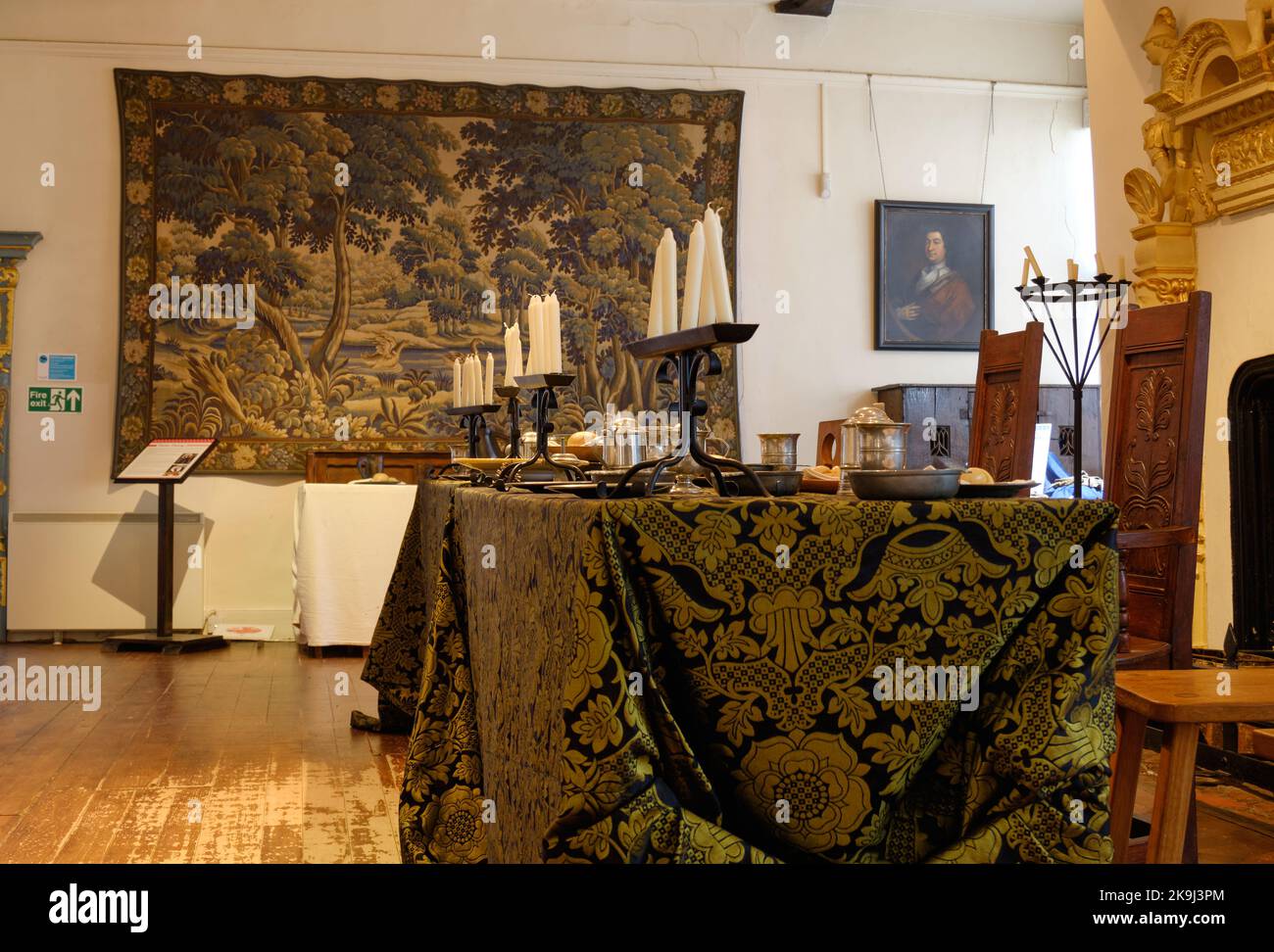 Reproduction of a castle banquet table Stock Photo - Alamy