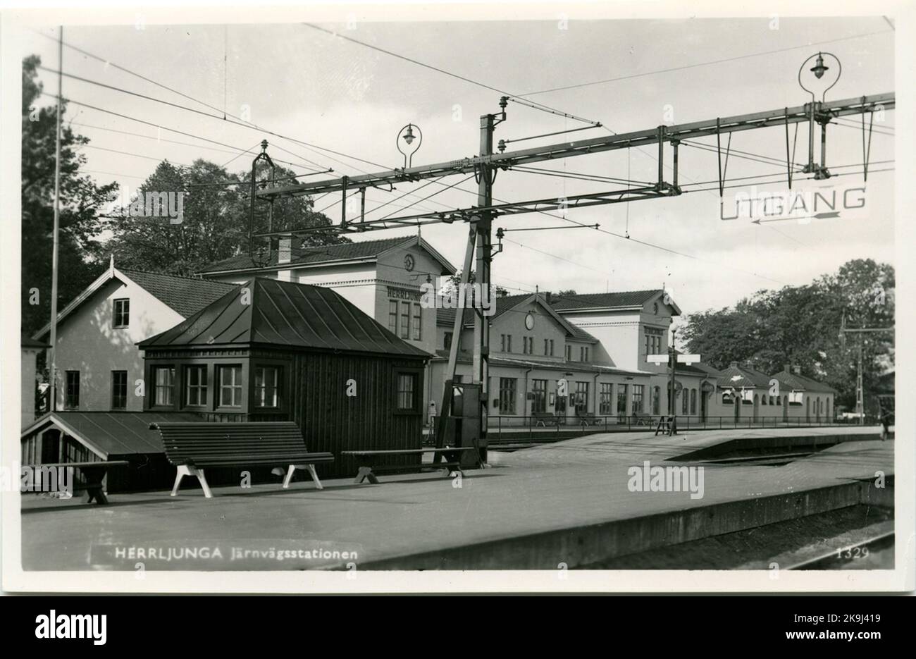 Herrljunga station opened in 1863. First, a small station house was ...