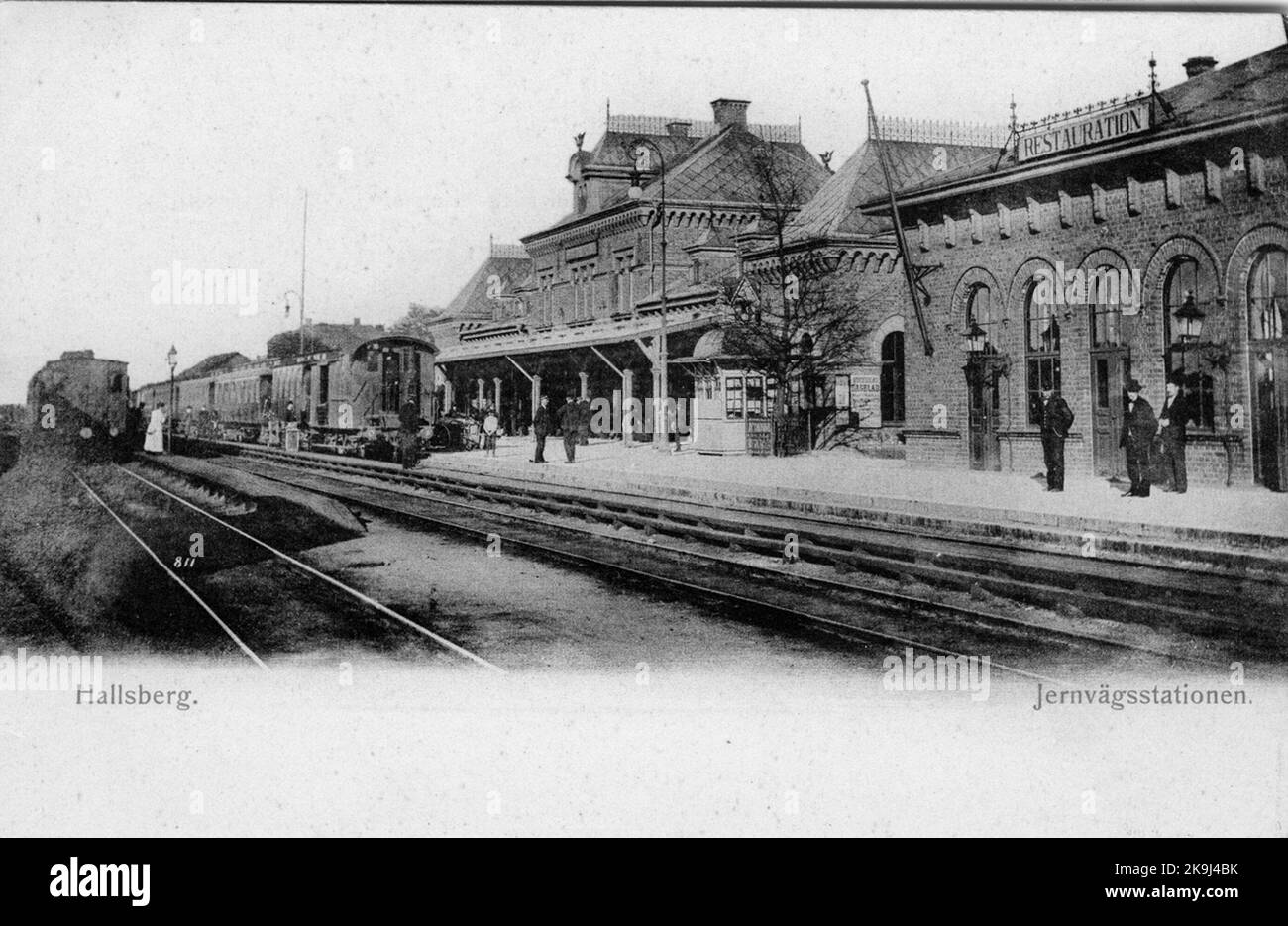 The railway station Stock Photo - Alamy