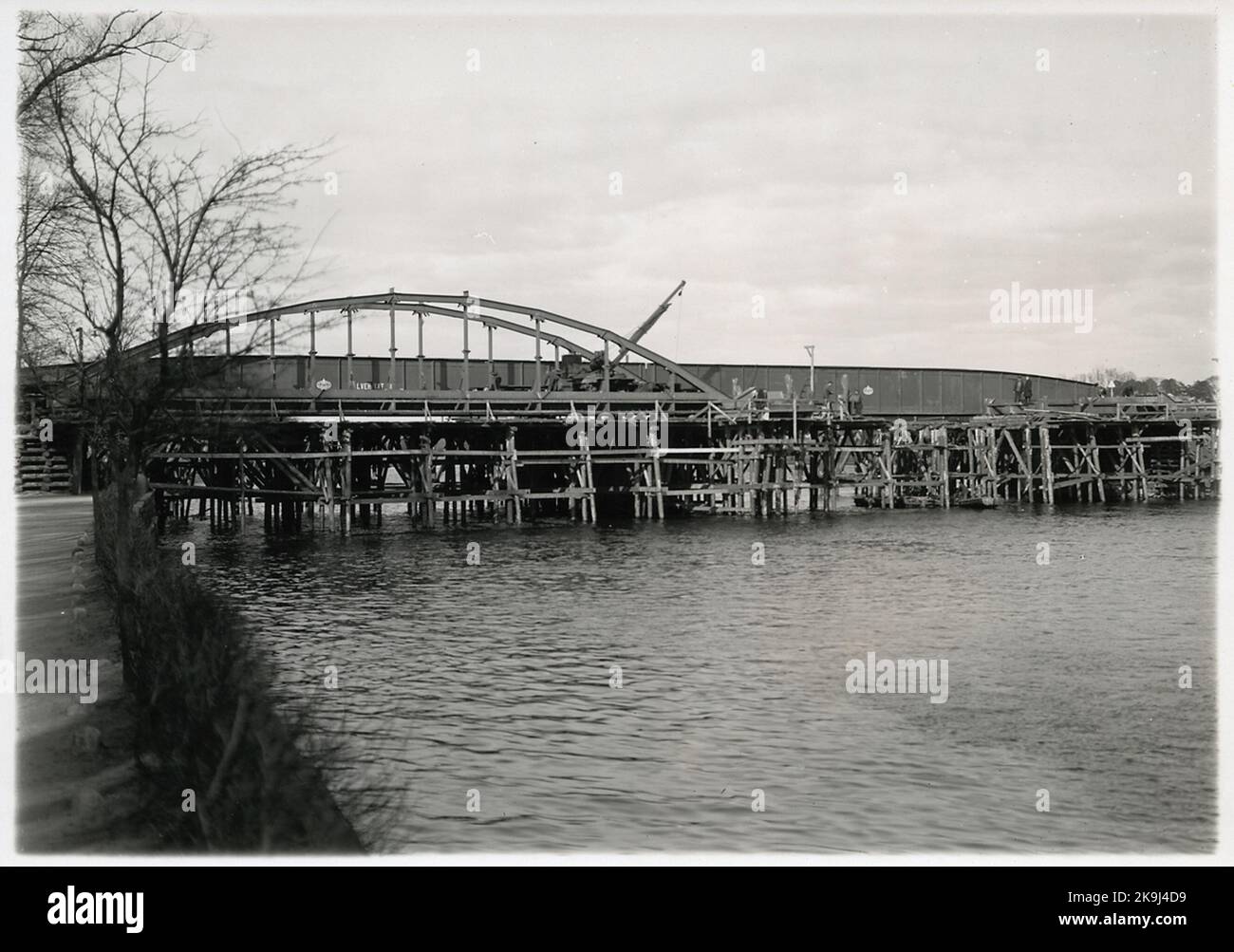 Bridge construction over Ätran Stock Photo - Alamy