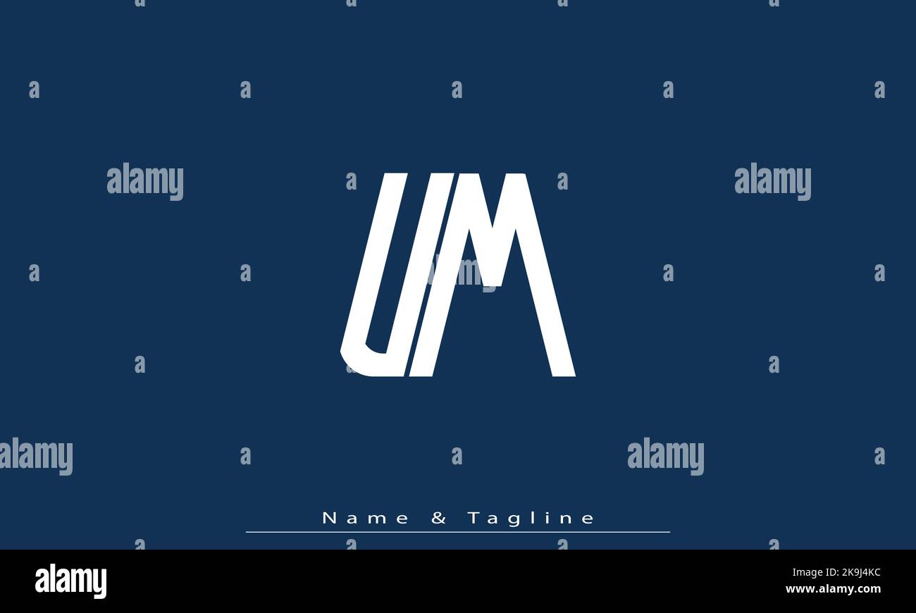 Alphabet letters Initials Monogram logo UM , MU Stock Vector Image ...