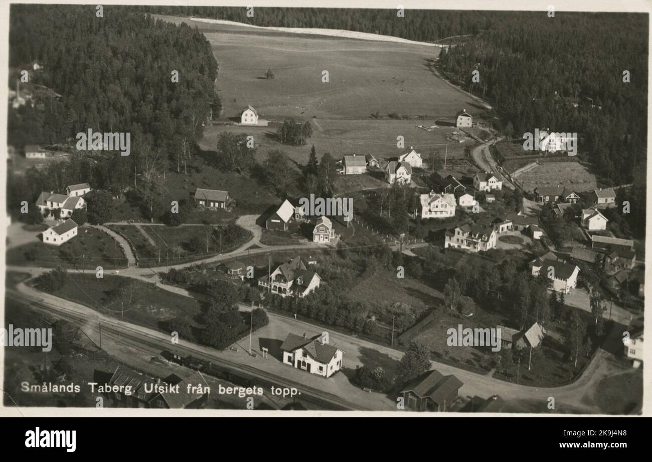 Smålands Taberg seen from the top of the mountain Stock Photo - Alamy