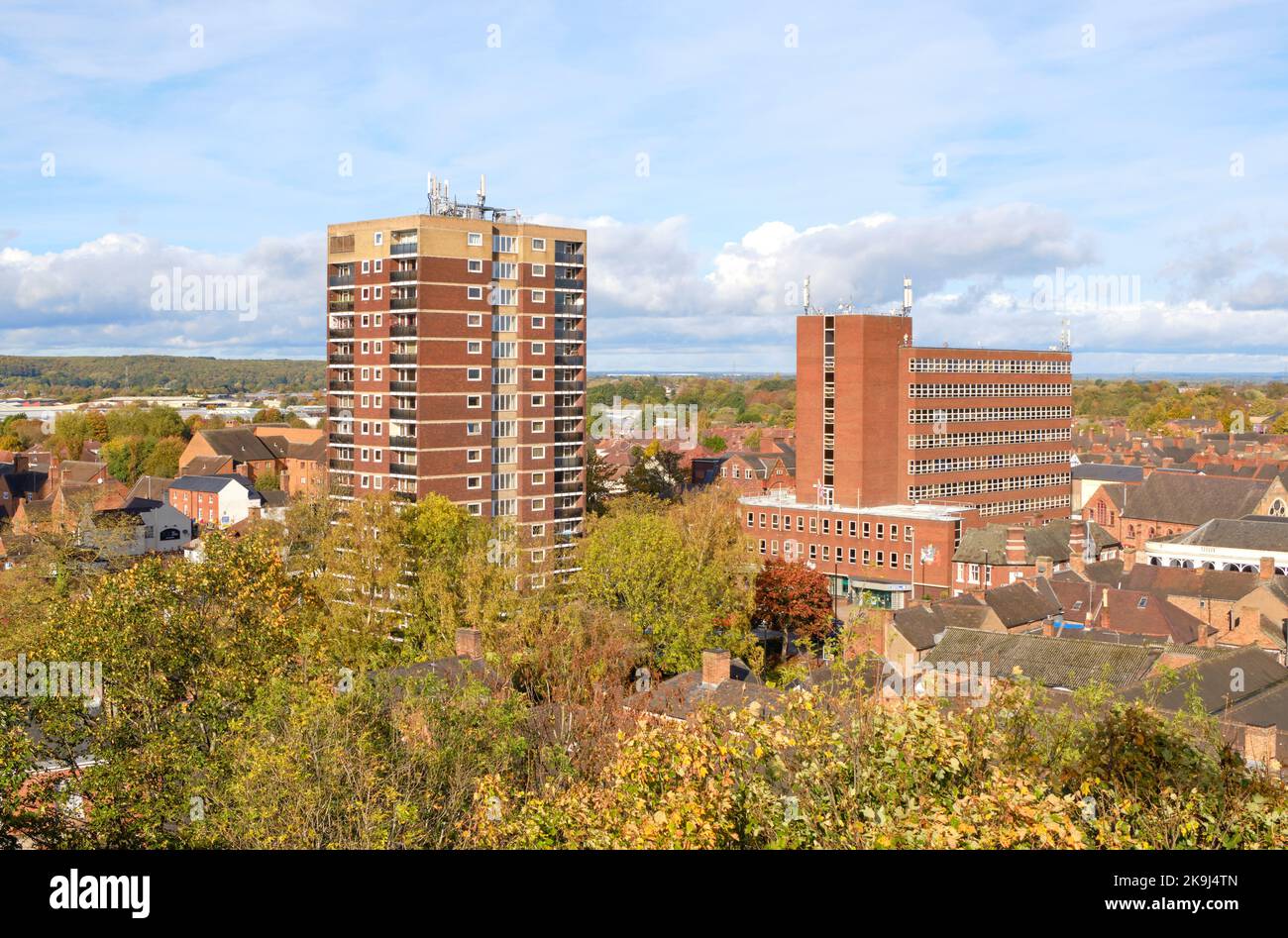 High rise flats in Tamworth, UK Stock Photo - Alamy