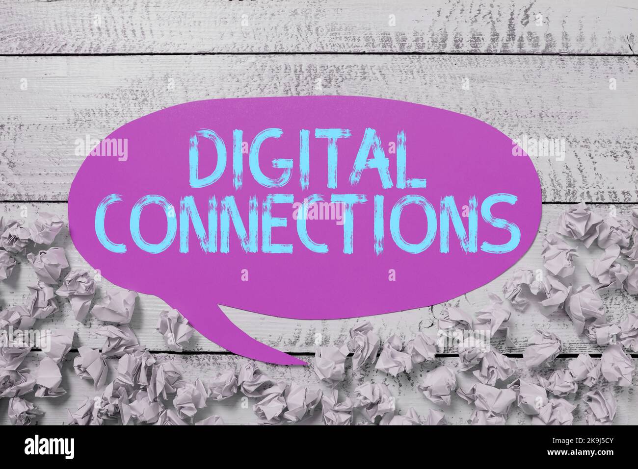 Handwriting text Digital Connections. Business idea virtual network ...