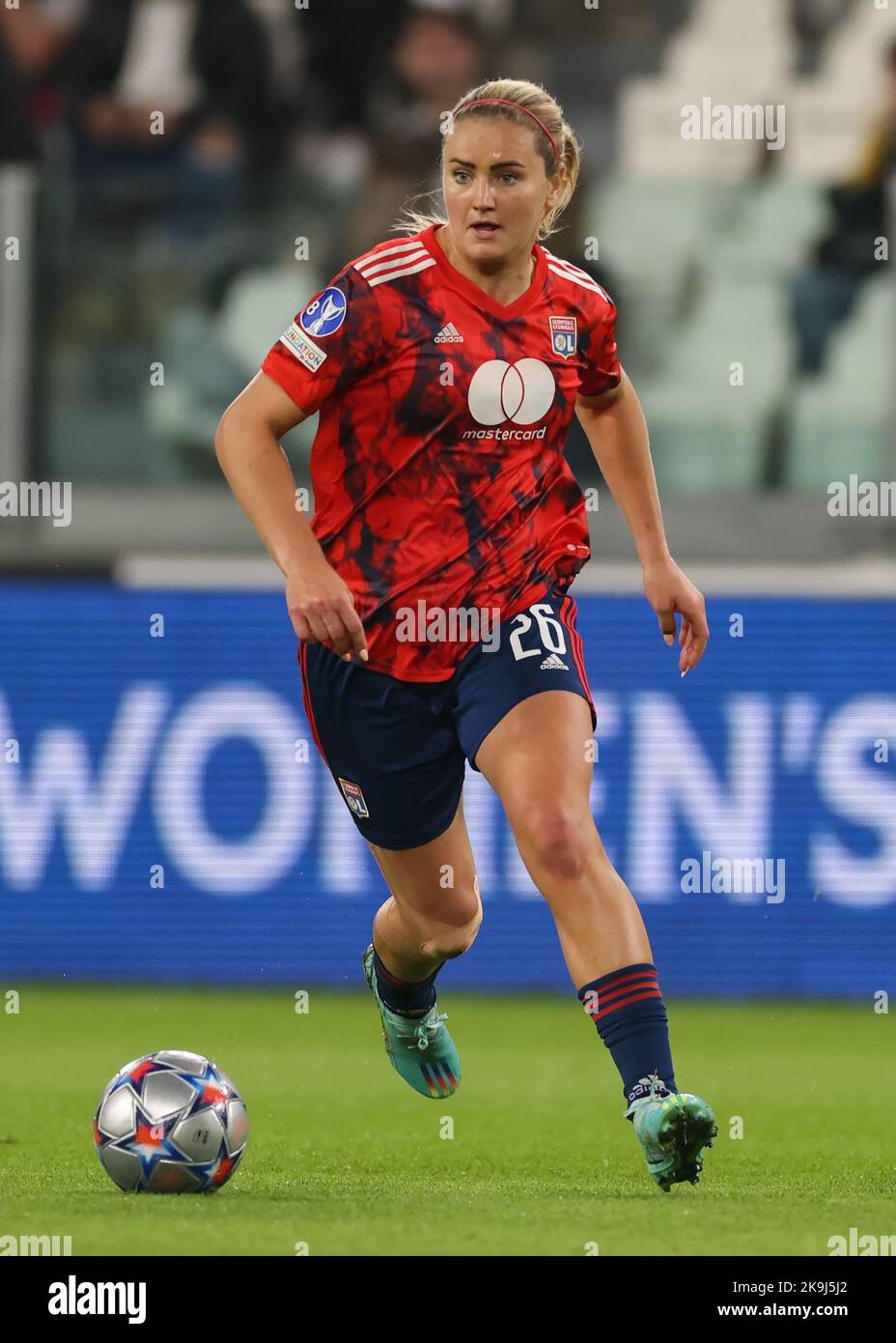Turin, Italy, 27th October 2022. Lindsey Horan of Lyon during the UEFA ...
