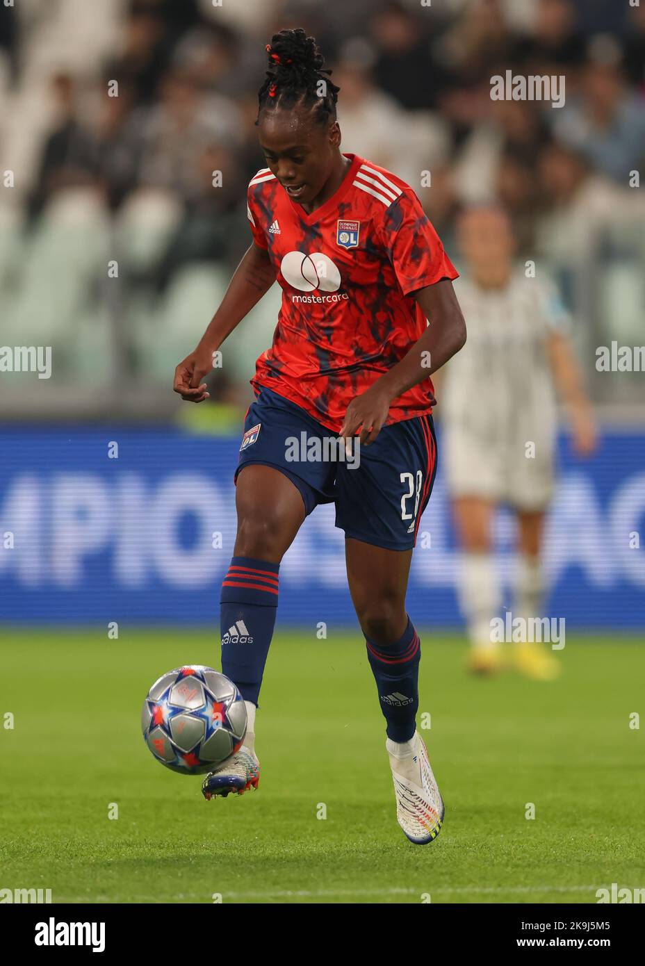 Turin, Italy, 27th October 2022. Melvine Malard of Lyon during the UEFA ...