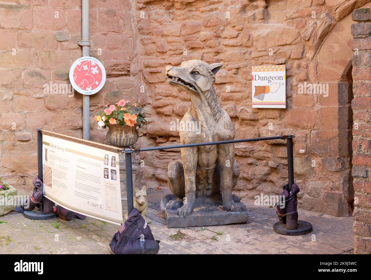 Stone wolf hound statue example Stock Photo - Alamy