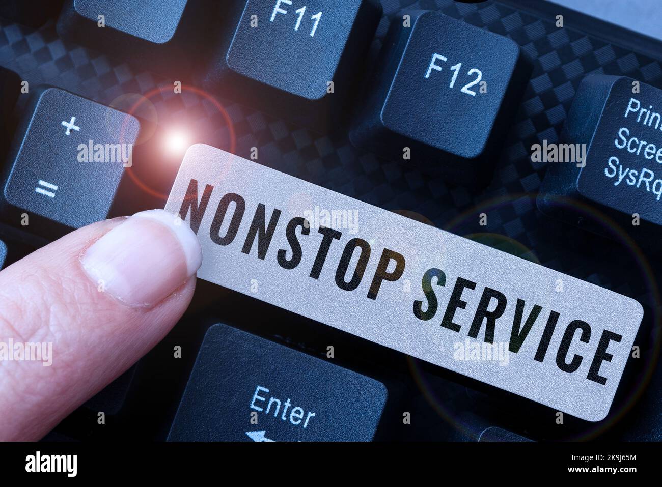 Text showing inspiration Nonstop Service. Concept meaning system of ...
