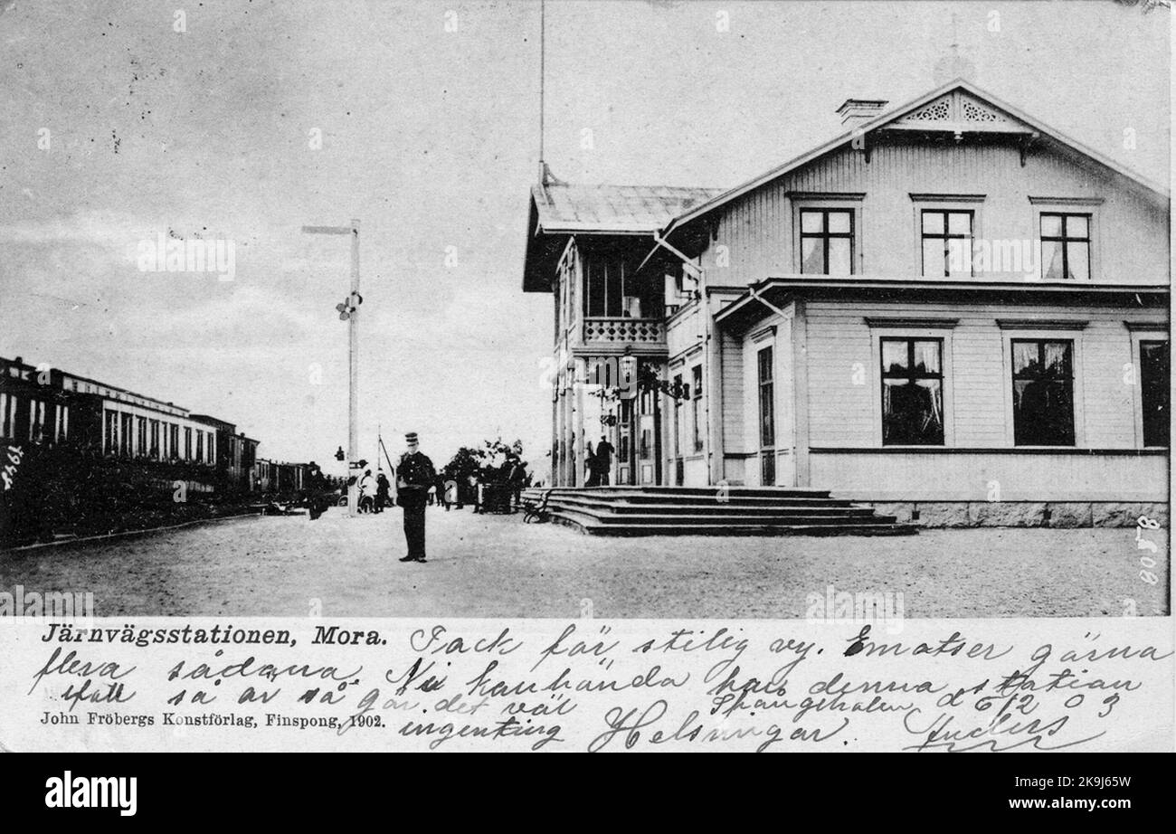 Mora station house Stock Photo - Alamy