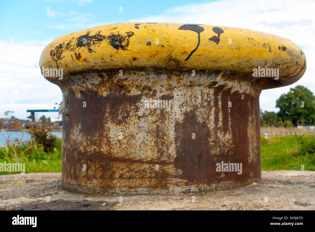 19. a big piece of steel in the port Stock Photo - Alamy