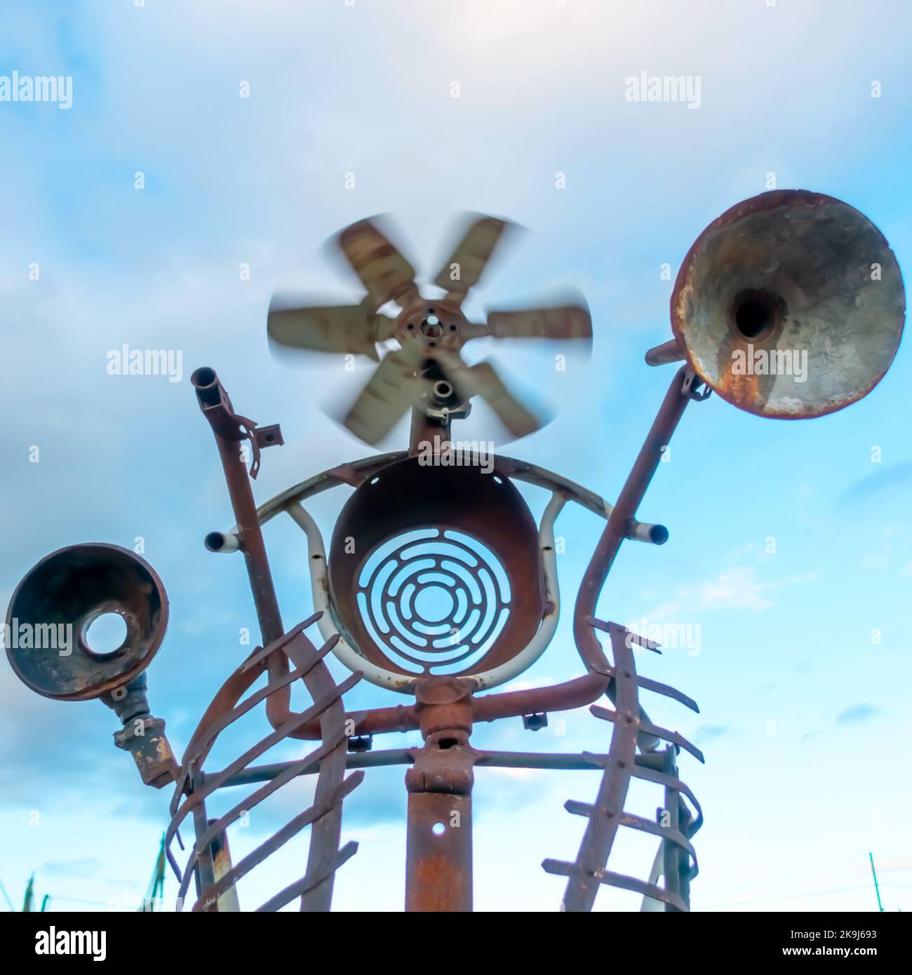 30. a pinwheel in an old factory Stock Photo - Alamy